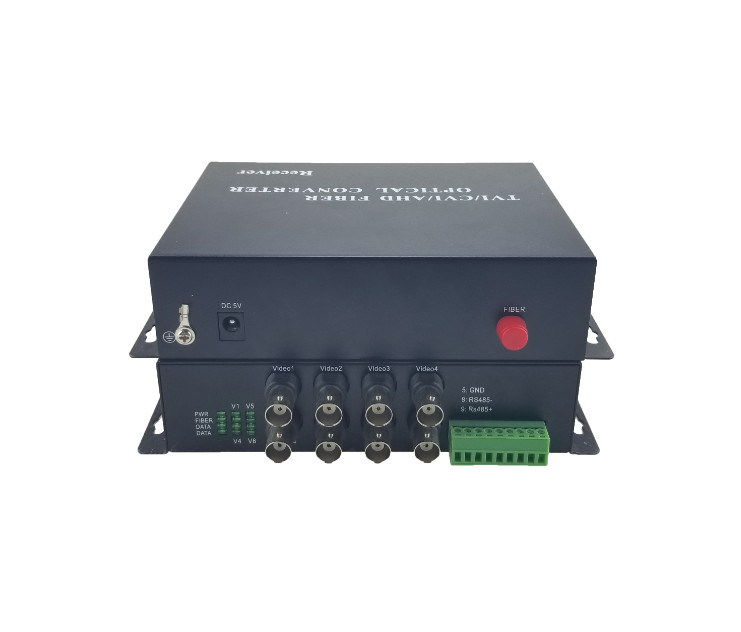 8 Channel CVI/TCI/AHD Video Optical Converter 8V1D Fiber Optic Video ...