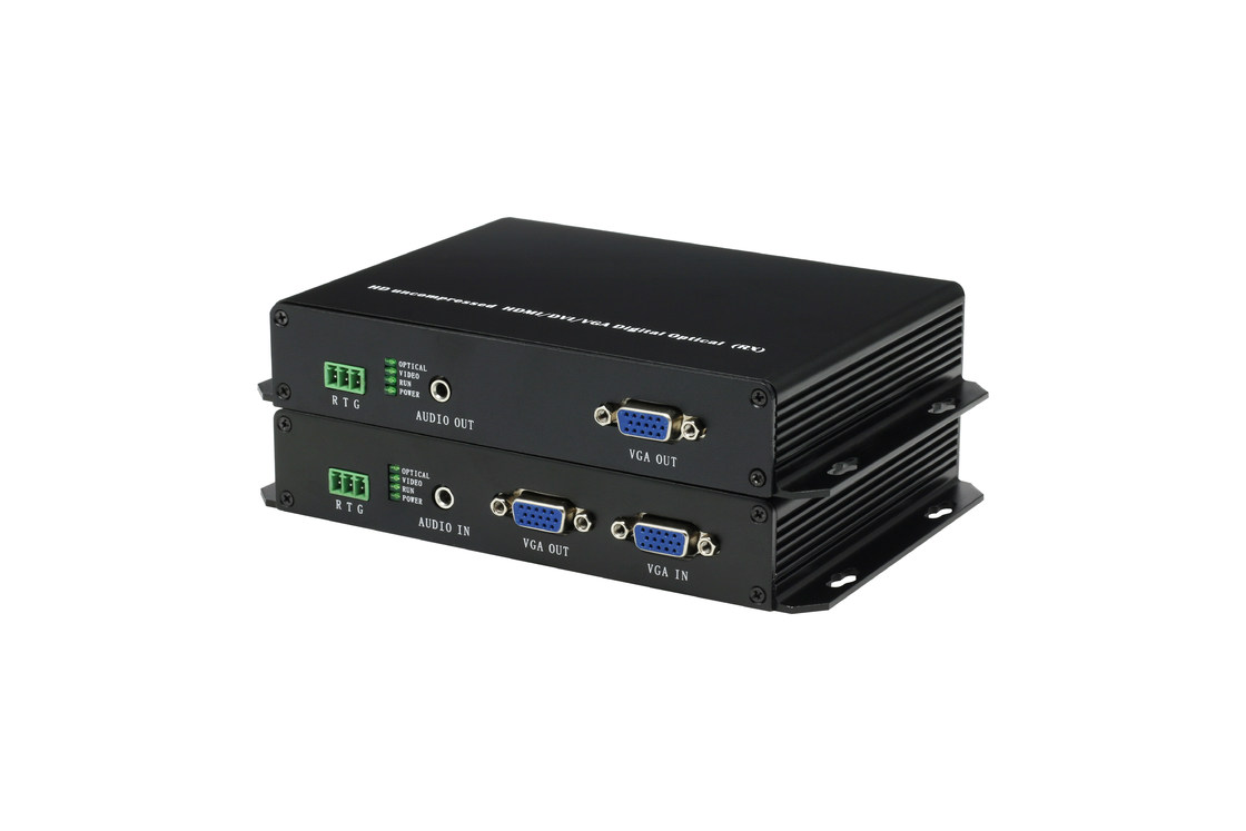 2 CH 1080P/60Hz VGA fiber Optic Converter /Uncompressed to Fiber Video ...